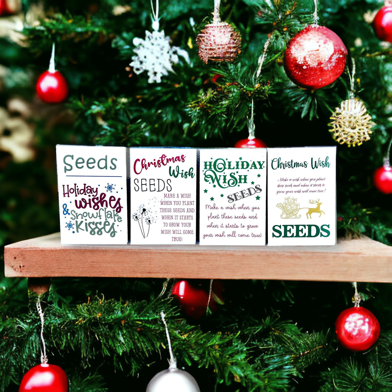 Seed Packages - Christmas - Wish Seeds - Ornament or Gift Tag - Includ ...